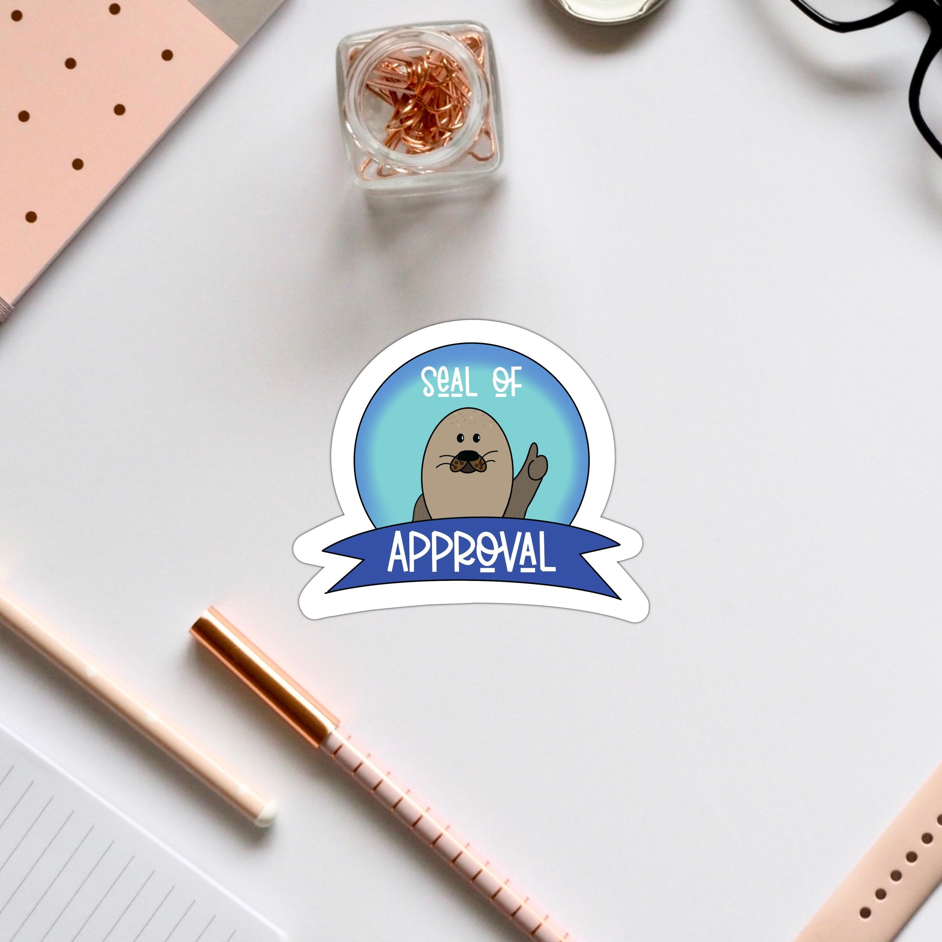 Seal Of Approval Funny Animal Pun Vinyl Sticker – Stick With It Sticker Co